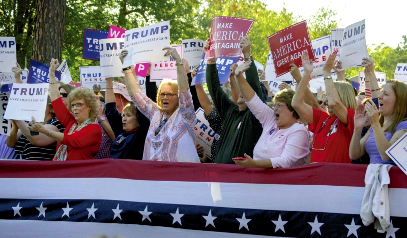 Pence rally crowd offers many for GOP ticket, some against and a few ...