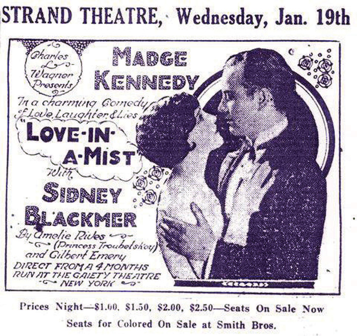 Yesterday: A 1927 newspaper ad for Sidney Blackmer movie | Salisbury Post