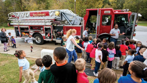 Overton Elementary kindergartners learn about fire safety - Salisbury ...