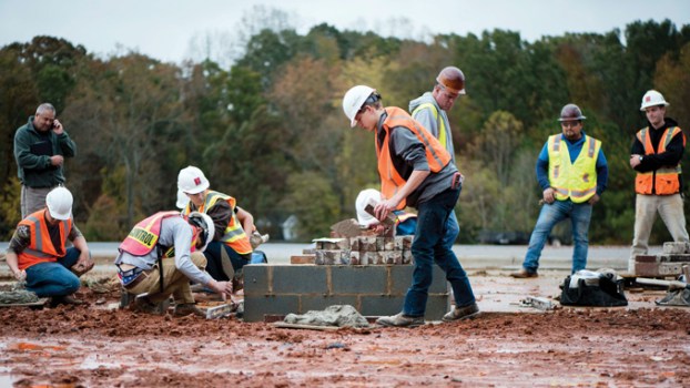 Masonry students from West Rowan High build symbolic benches for new ...