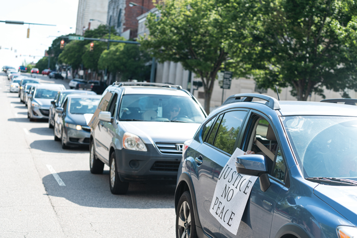 ‘Say their names’ protest fills downtown with car horns, draws ...