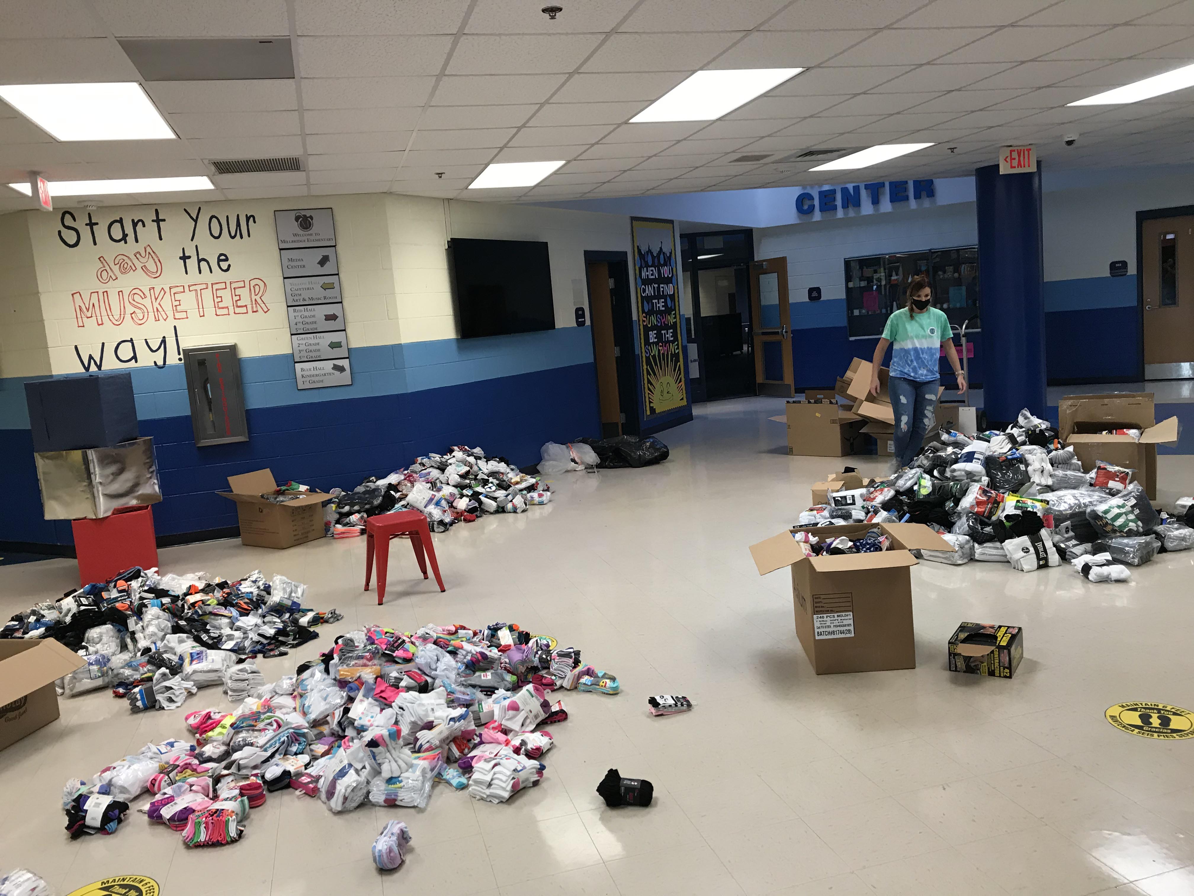 Millbridge Elementary collects more than 8,000 pairs of socks ...