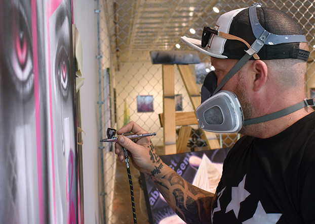 Abstract indoors: Spray paint artist will open gallery, studio in ...
