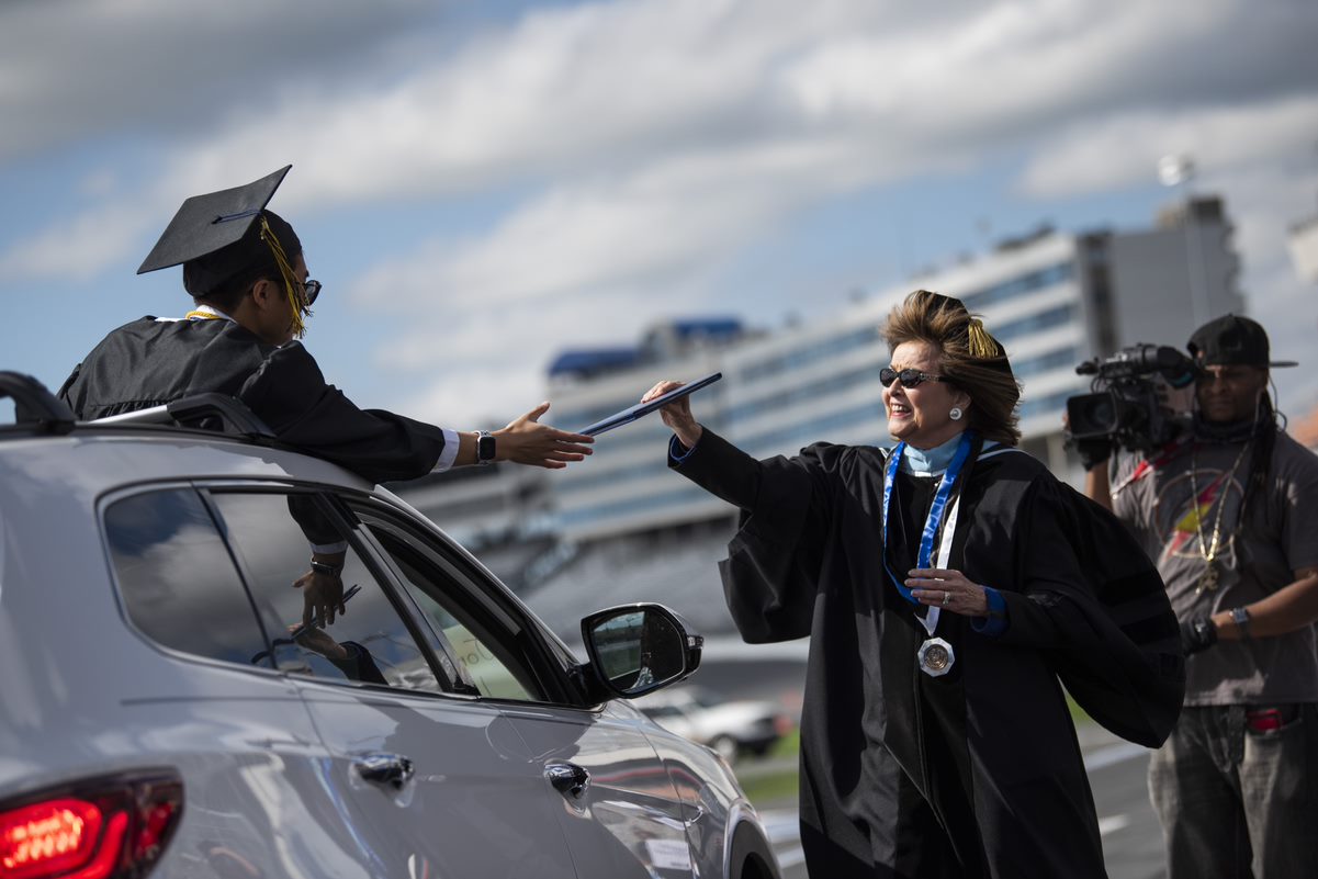 Rain holds off for RCCC’s drive-thru graduation at speedway | Salisbury ...