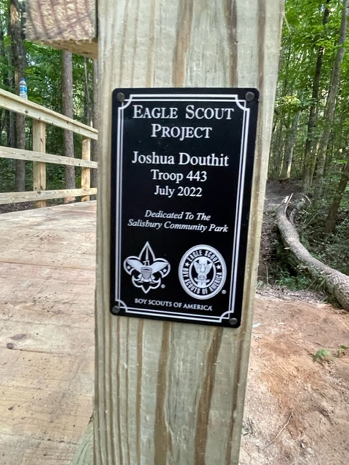 Eagle project completes bridge at Community Park | Salisbury Post