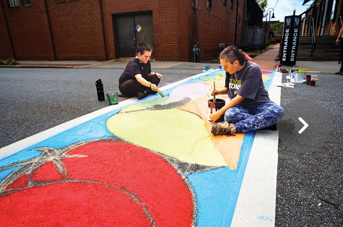 Pavement painting project creates dynamic crosswalks | Salisbury Post