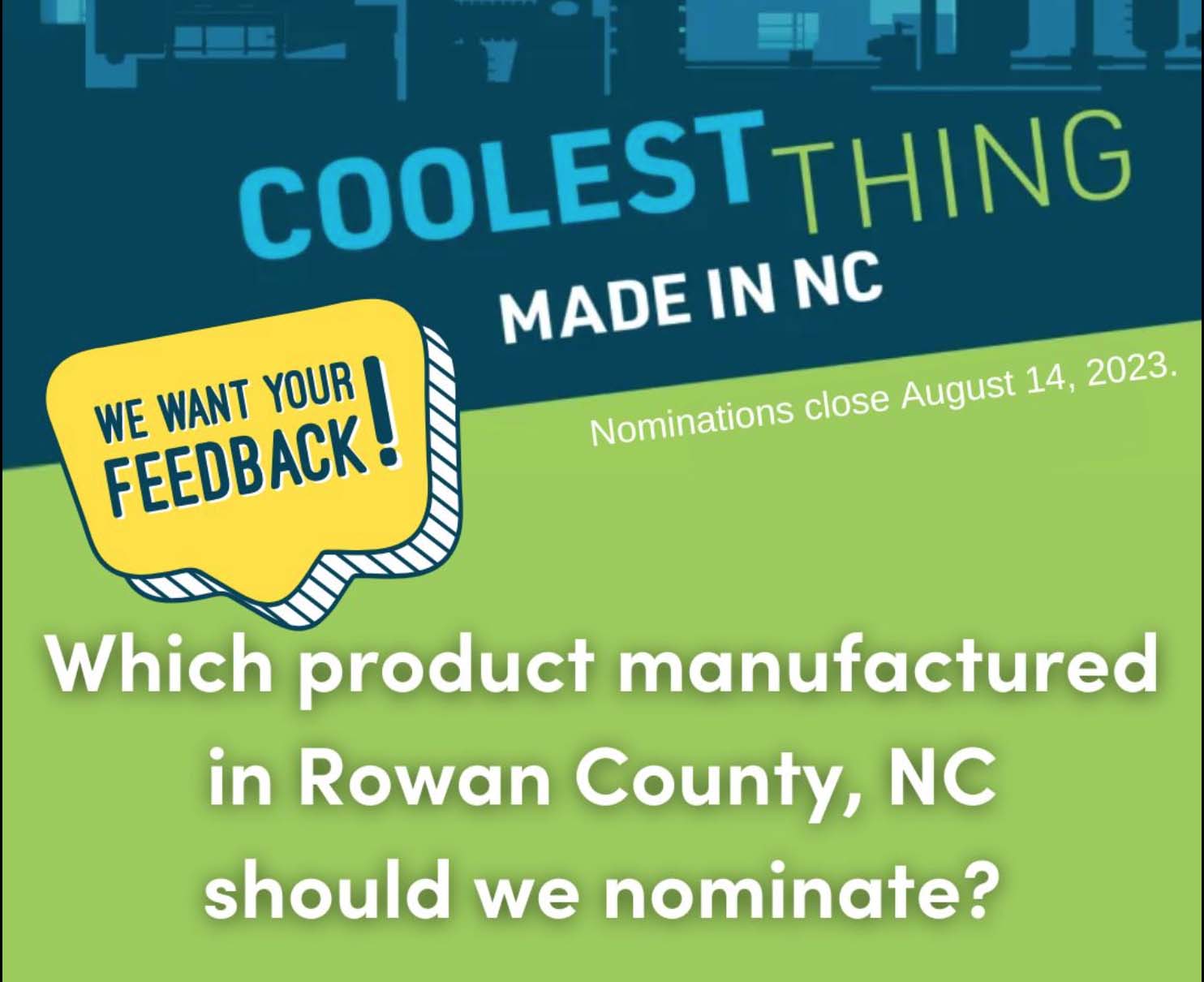 “Coolest Thing Made in NC” contest starting up again this year ...