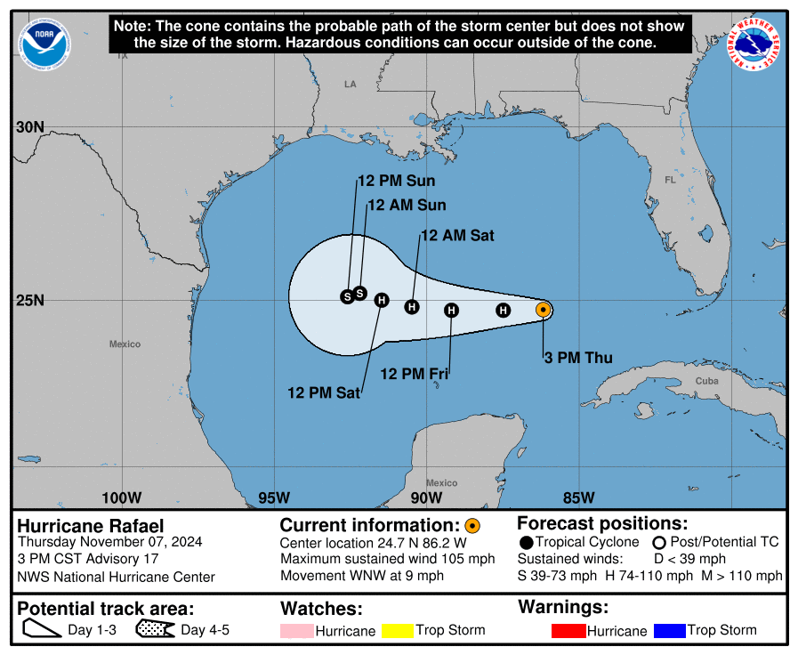 Thursday, Nov 7: National Hurricane Center’s update on Category 2 ...
