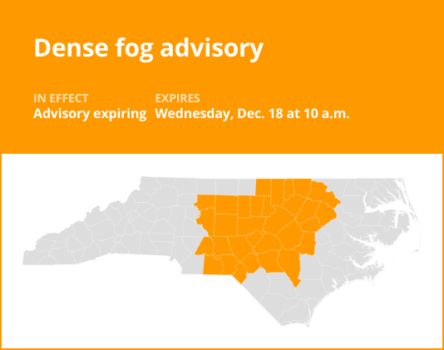 Dense fog advisory predicted to expire at 10 a.m. | Salisbury Post