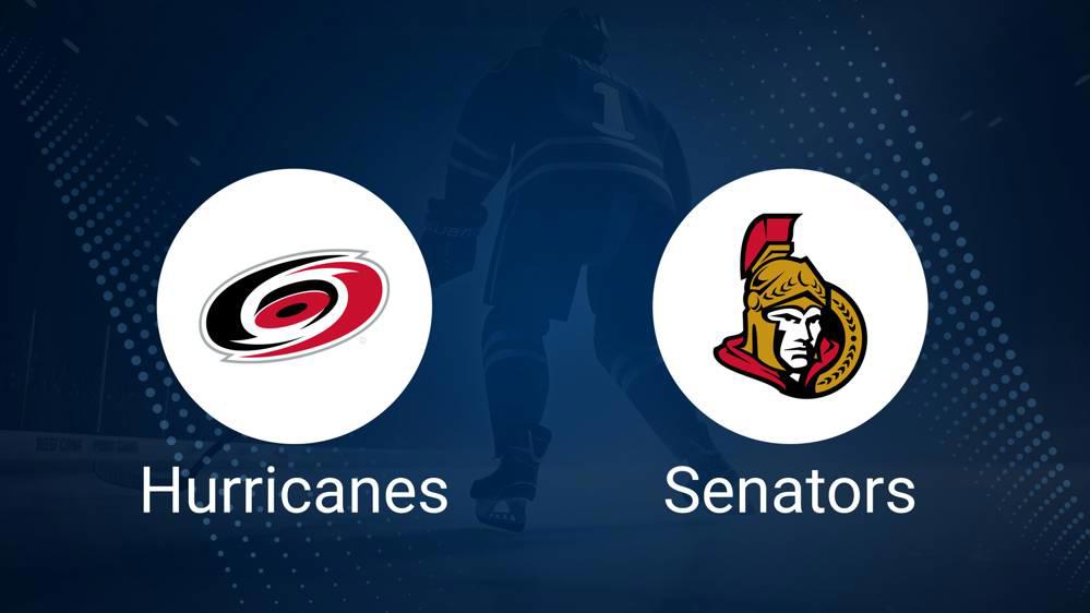 Where to Watch Carolina Hurricanes vs. Ottawa Senators on TV or ...